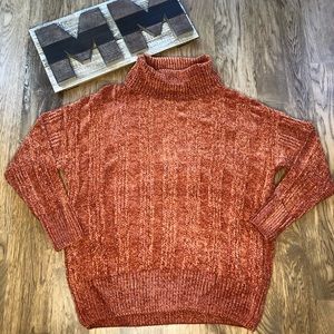 Zenana Outfitters | Sweaters | New Rust Chenille Cowl Neck Oversized ...